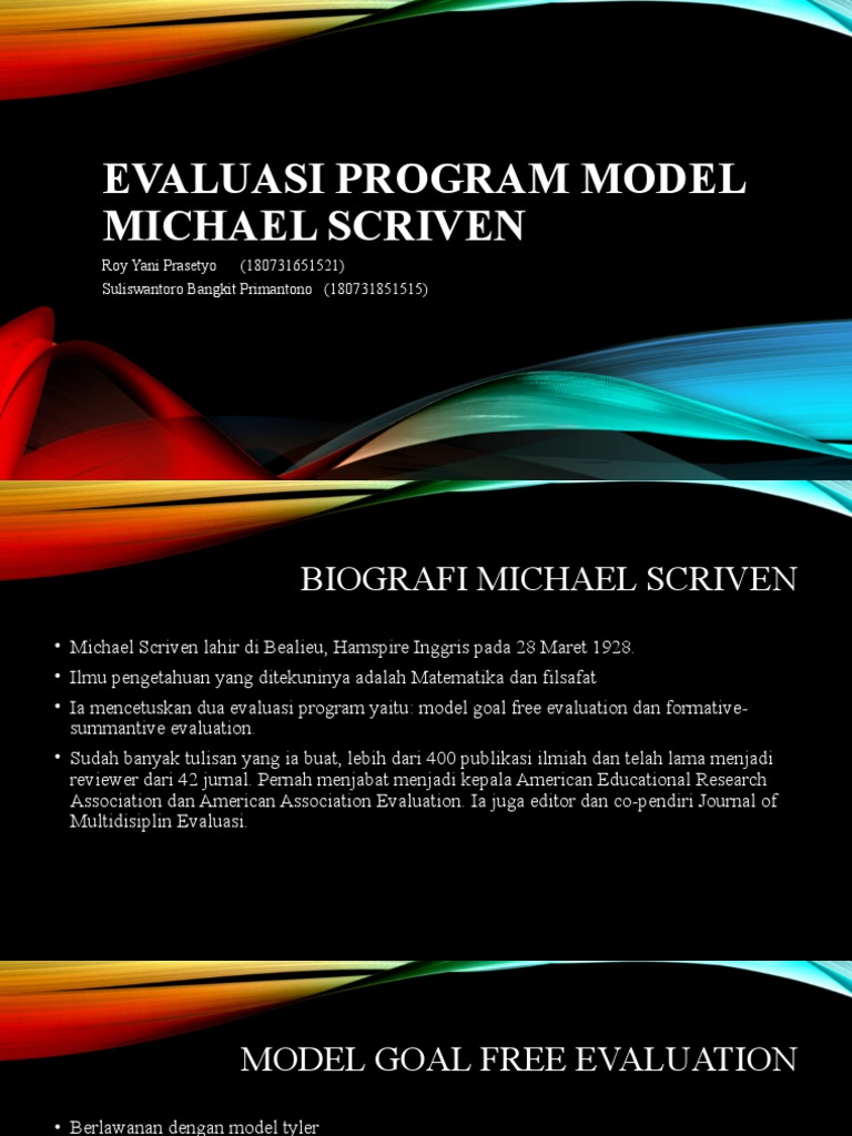 Model Evaluasi Program Michael Scriven | PDF