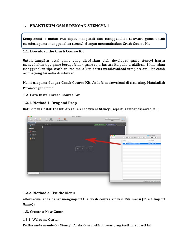 Praktikum Stencyl 1 | PDF | Game & Aktivitas | Komputer