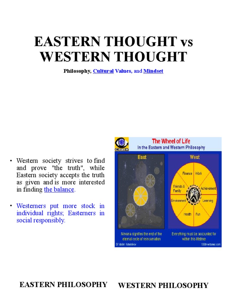 Eastern Thought Vs Western Thought: Philosophy | PDF | Eastern ...
