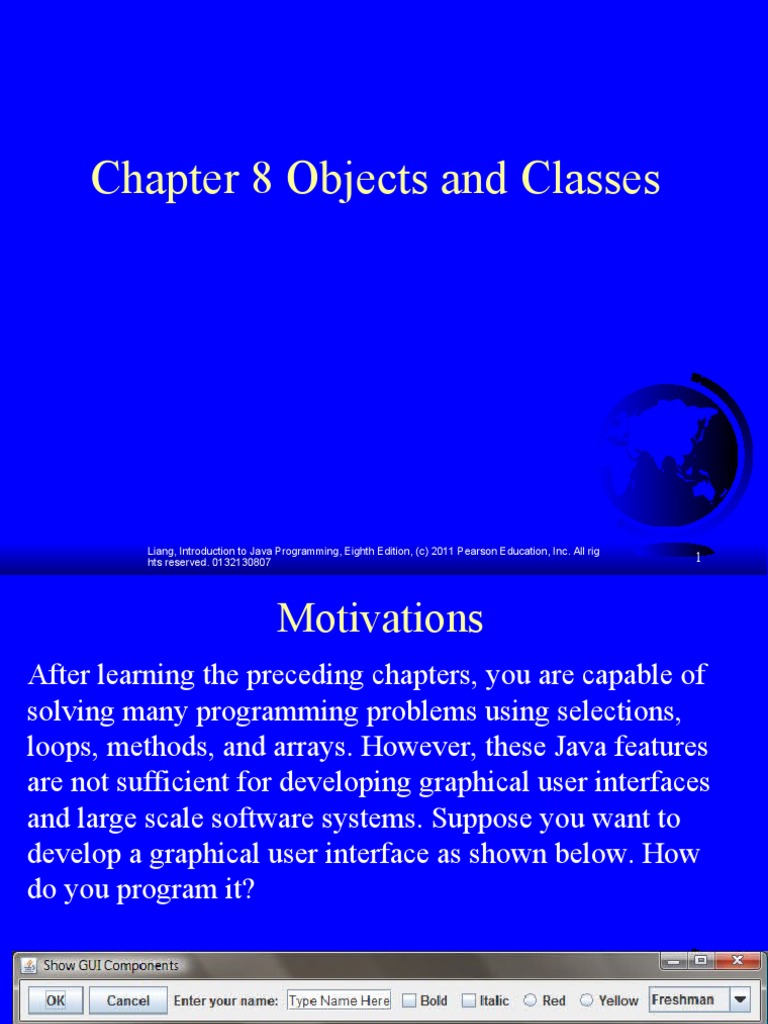 Chapter 8 Objects And Classes Pdf Method Computer Programming Constructor Object