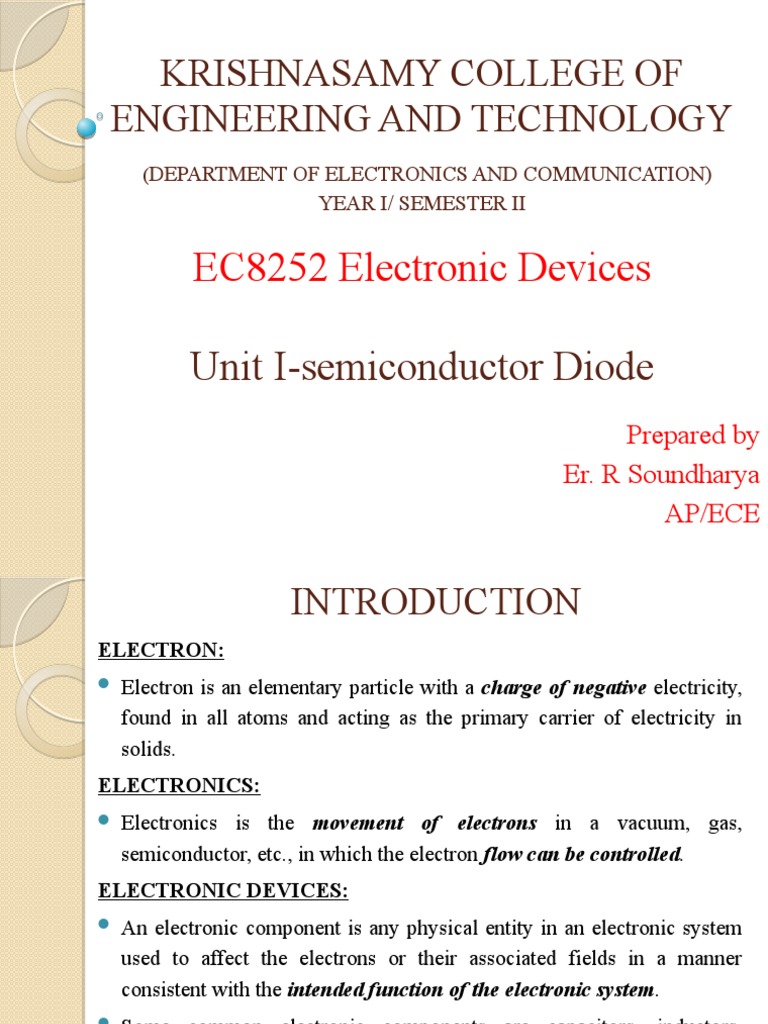 Krishnasamy College of Engineering and Technology: EC8252 Electronic ...