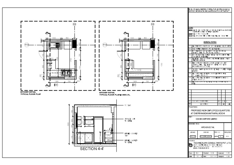 CSL - Staff Quarters Kitchen Layout-Model | PDF