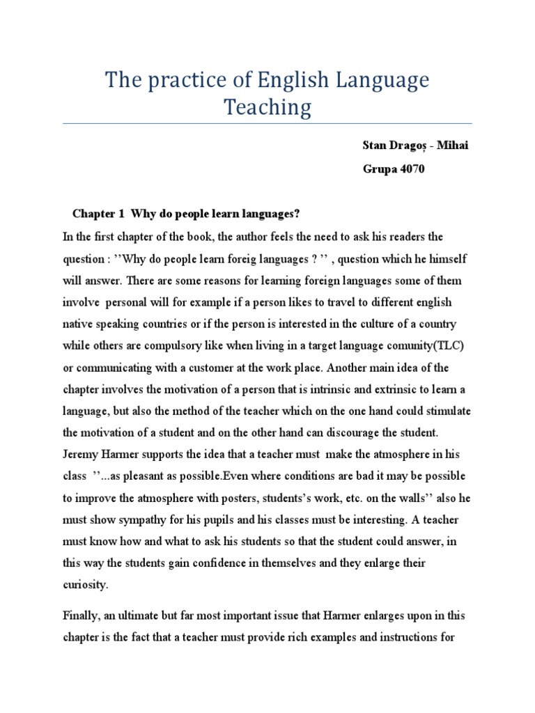 The Practice of English Language Teaching | PDF | Vocabulary | English ...