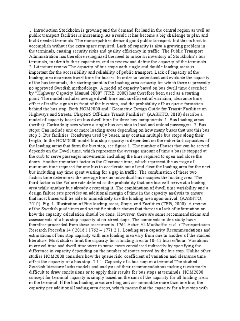 Bus Terminals | PDF | Bus | Coefficient Of Variation
