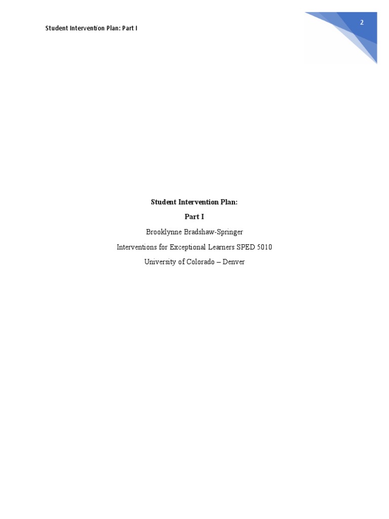 Student Intervention Plan for ElVi | PDF | Reinforcement | Behaviour ...