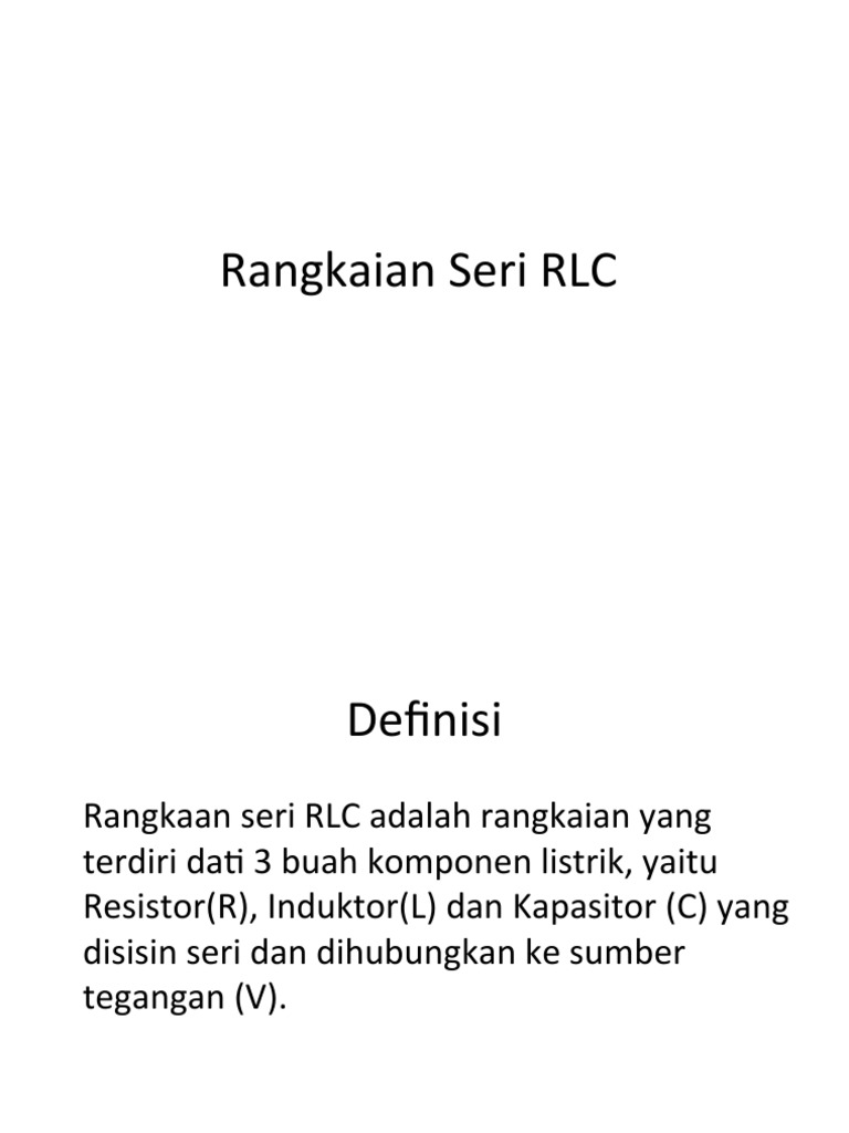 Rangkaian Seri RLC | PDF