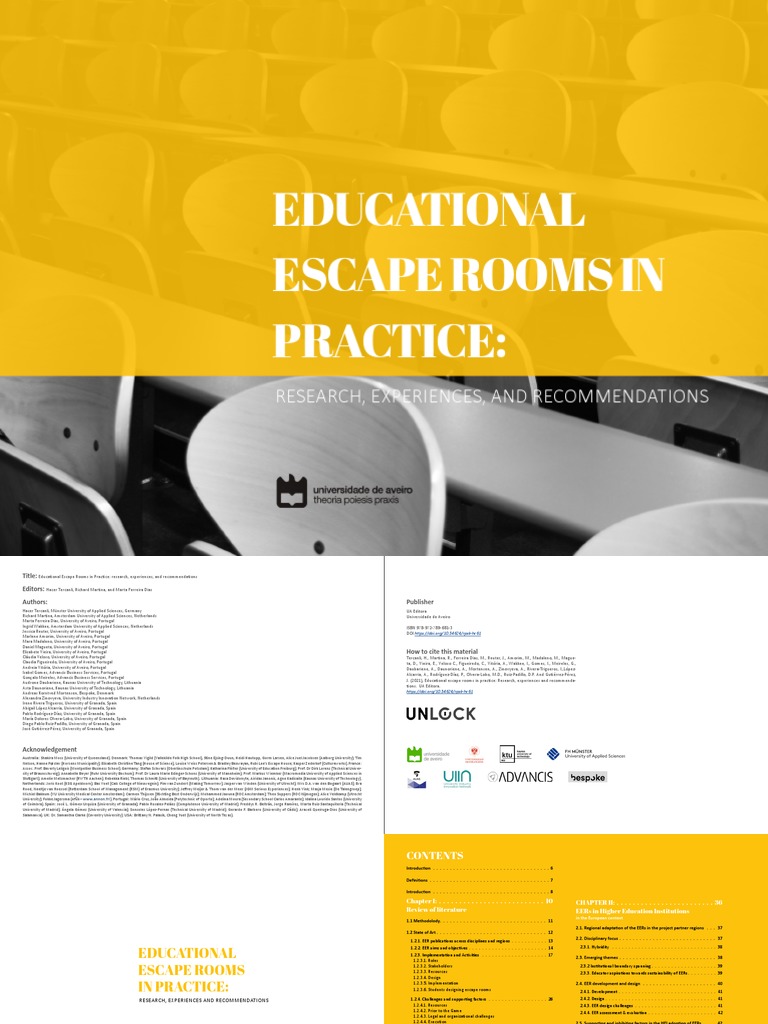 Educational Escape Rooms in Practice:: Research, Experiences, and ...