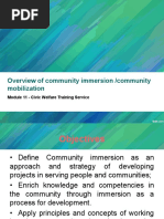 What Is Community Immersion | PDF | Service Learning | Community