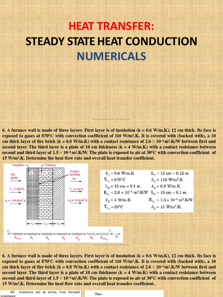 Heat Transfer:: Steady State Heat Conduction | PDF