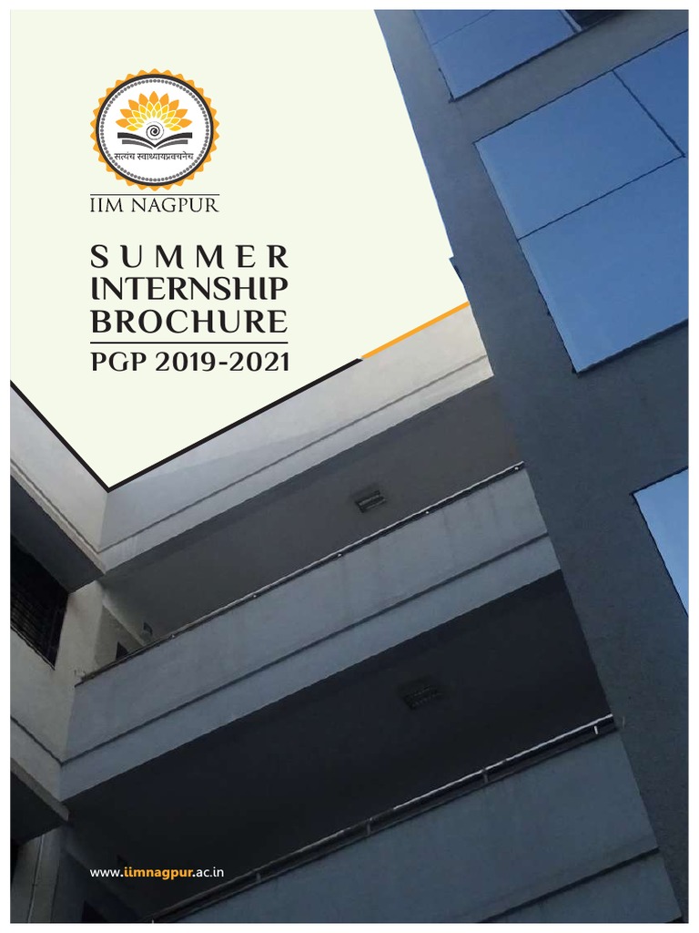Summer Internship Brochure PGP 2019 21 SEPT Final - Compressed | PDF ...