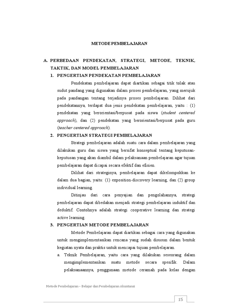 Metode Pembelajaran | PDF