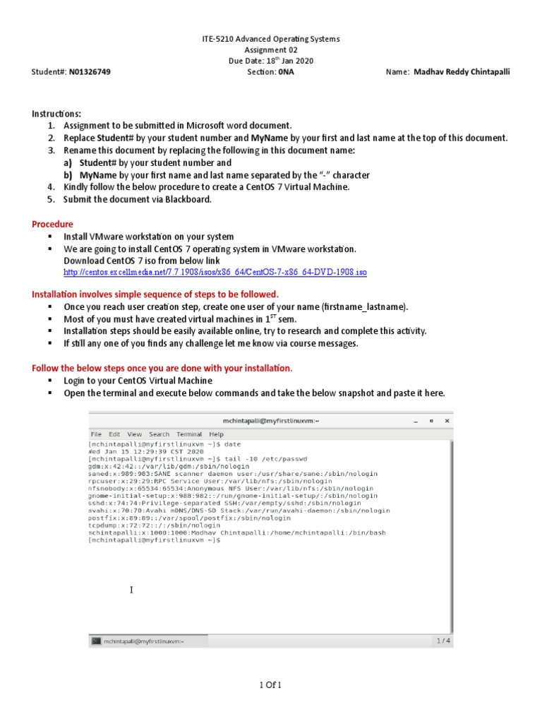 ITE 5210 0NA Assig 02 N01326749 MadhavReddy Chintapalli | PDF | Computers