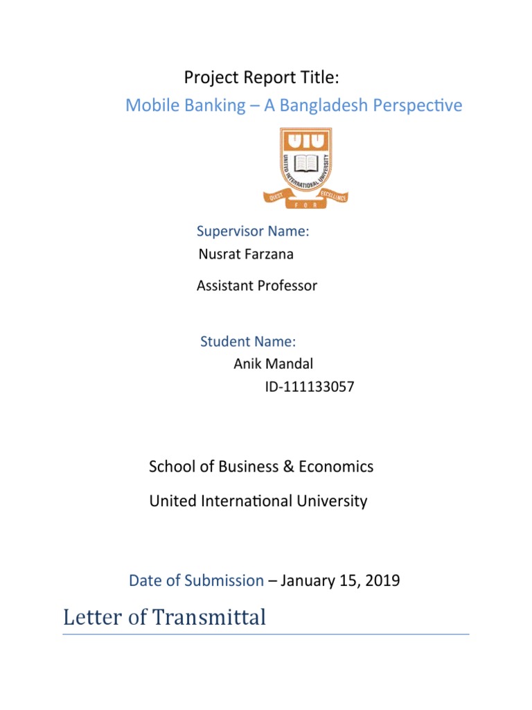 Mobile Banking - Project Report | PDF | Cheque | Banks