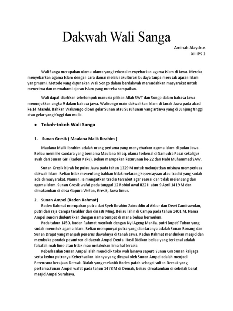 Sejarah dan Peran Wali Sanga di Jawa | PDF