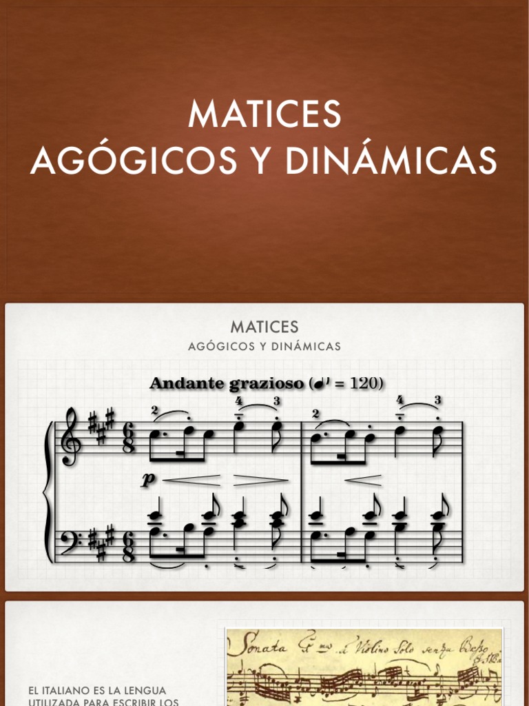 Matices Agógicos Dinámicos | PDF | Composiciones Musicales | Música clásica