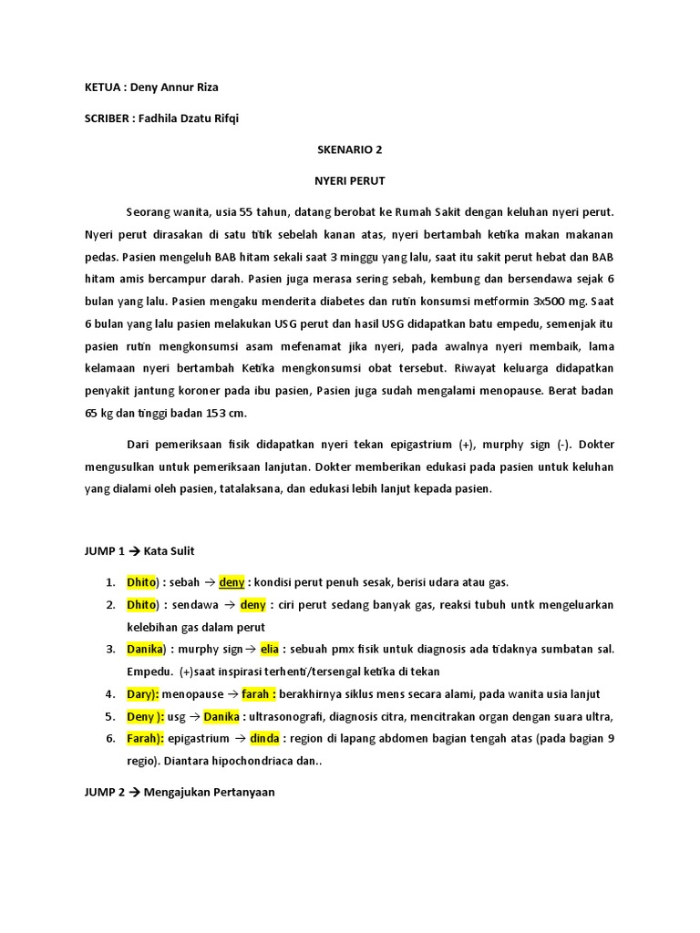 Nyeri Tekan Epigastrium pada Wanita 55 Tahun | PDF