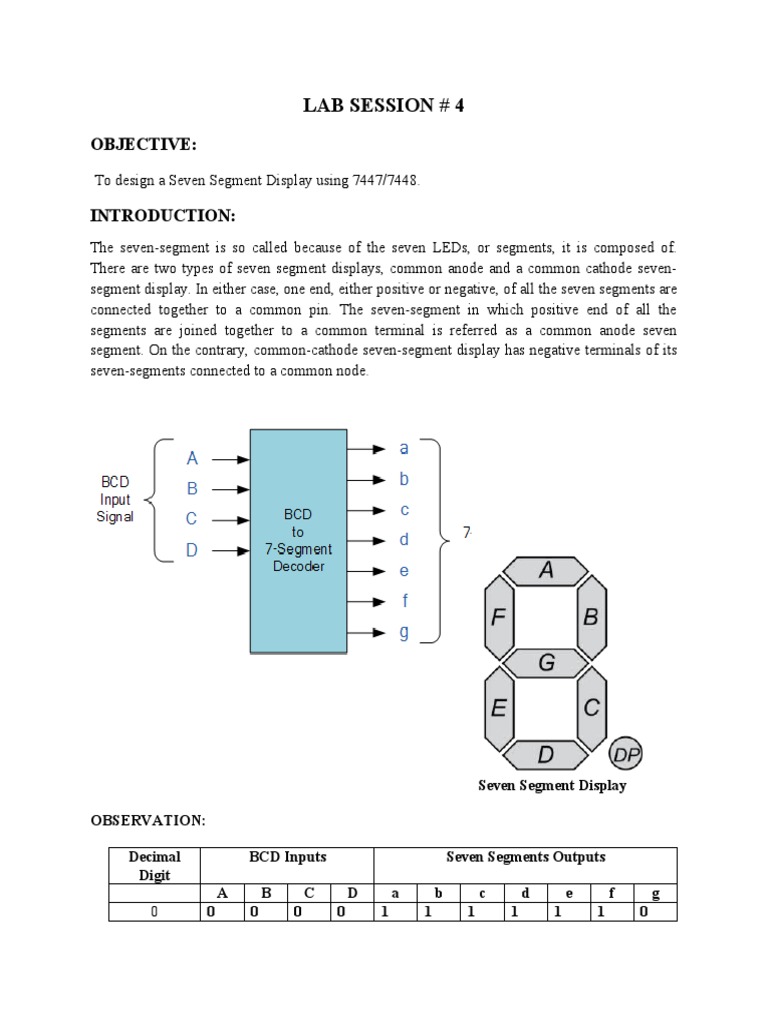 DLD Lab 4 Task | PDF