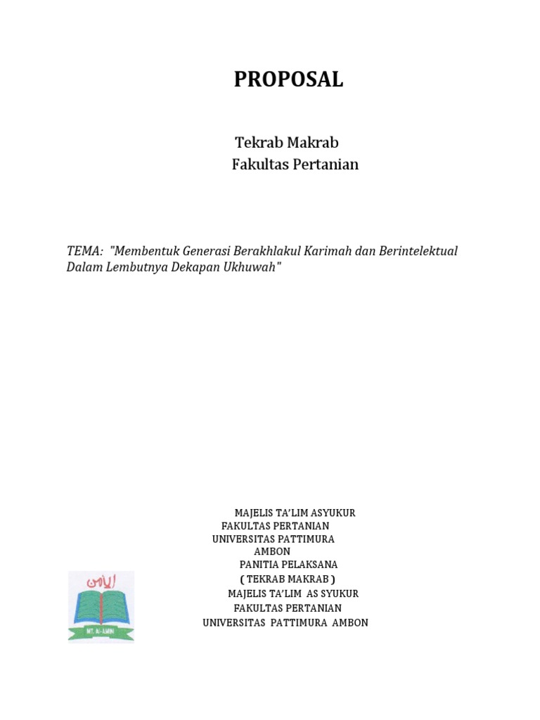 Proposal Makrab | PDF