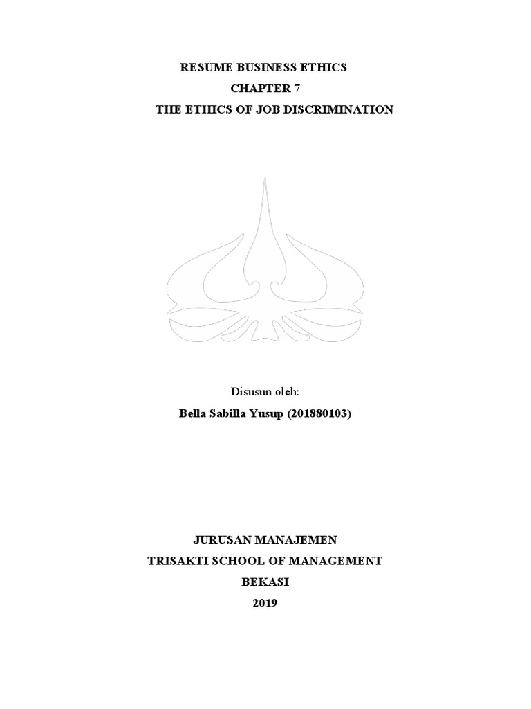 Resume Business Ethics Chapter 7 | PDF | Karier & Perkembangan