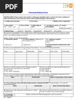 UN Personal History Form (P11) | PDF
