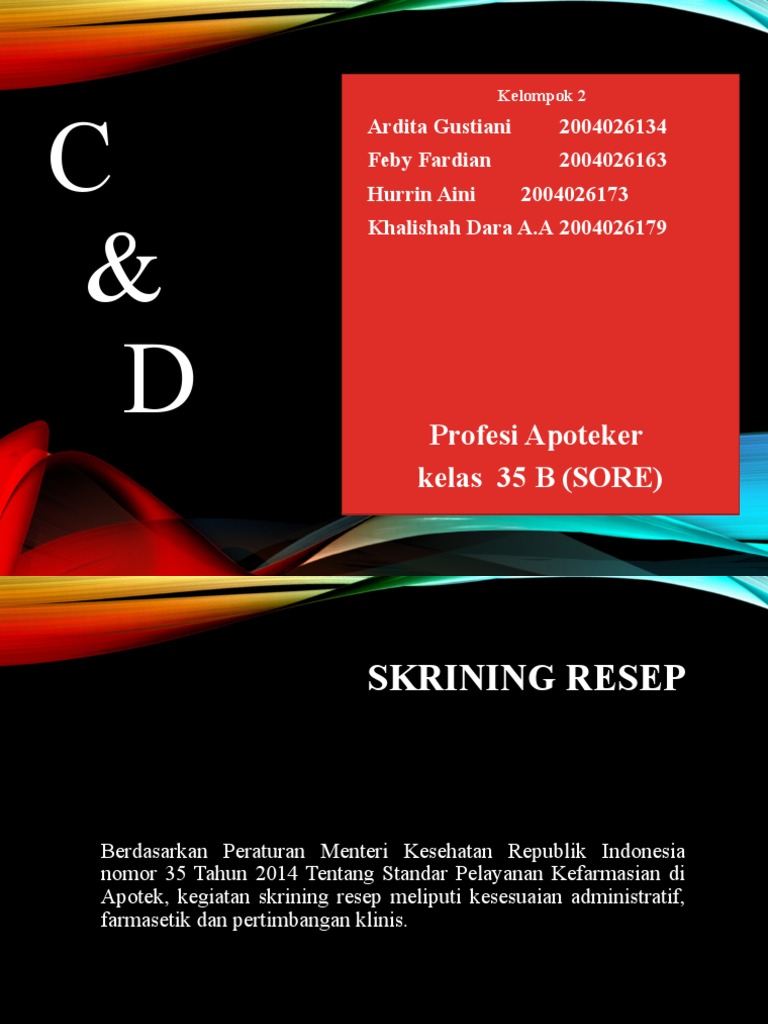 Tugas CND Skrining Resep Non Racika Dan Racikan | PDF