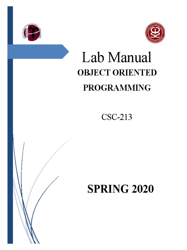 CSC213 Object Oriented Programming-Lab Manual-Sol | PDF | Namespace | C++
