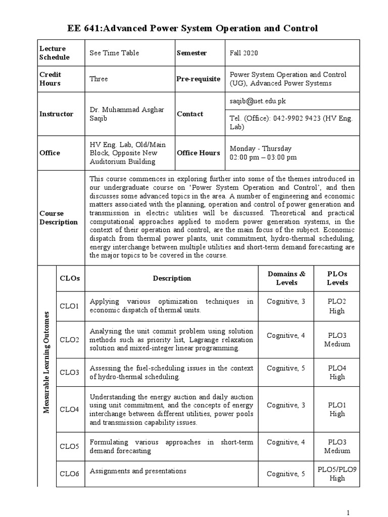 Advanced Power System Operation and Control | PDF | Linear Programming ...