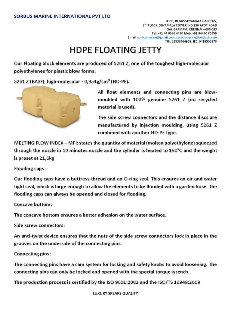 Float Jetty | PDF | Screw | Industrial Processes