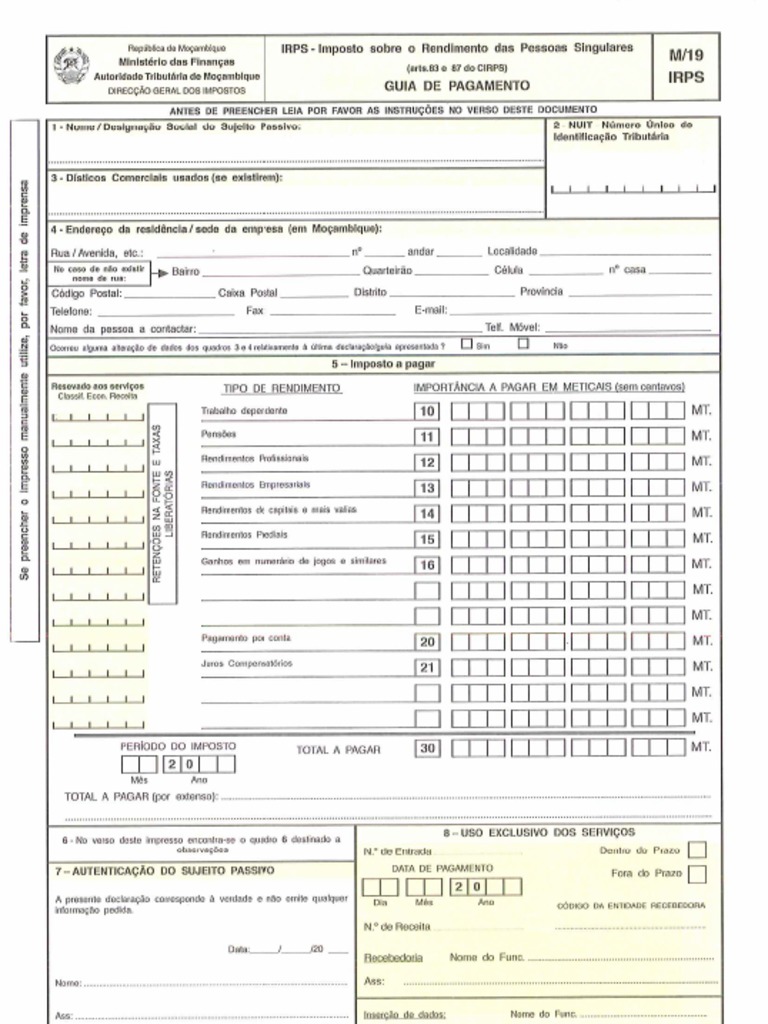 Modelo 19 IRPS | PDF