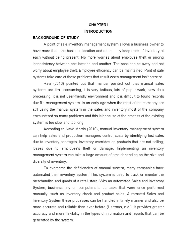 Point of Sale System | PDF | Point Of Sale | Inventory