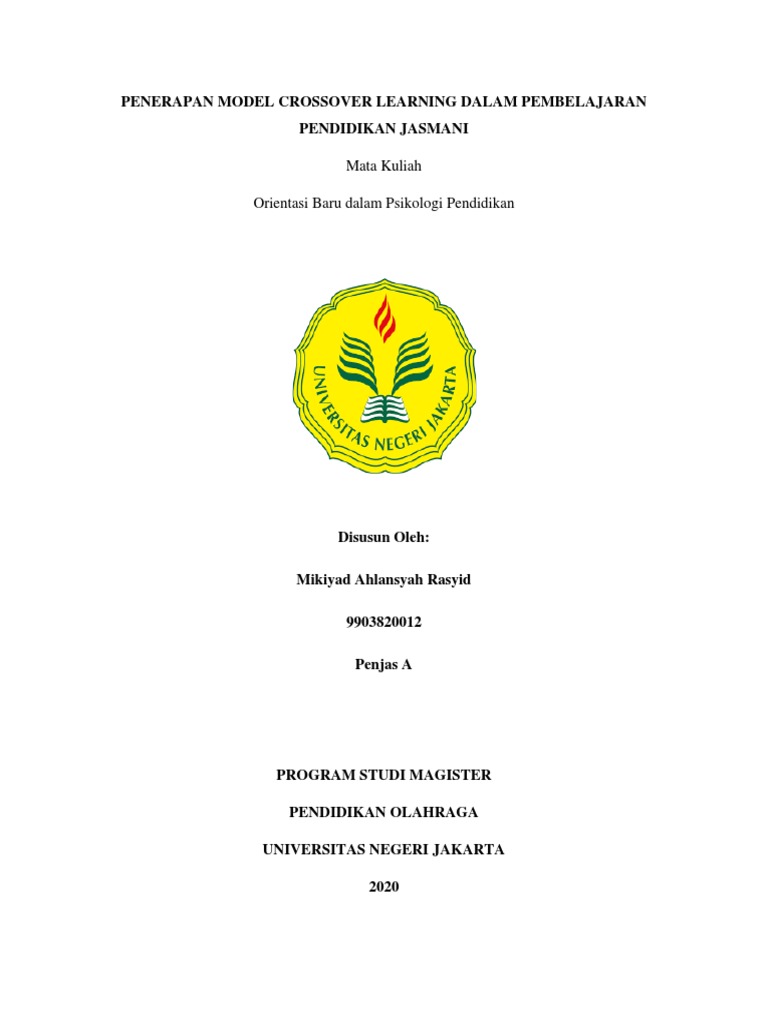 Penerapan Model CROSSOVER LEARNING Dalam Pembelajaran Pendidikan ...