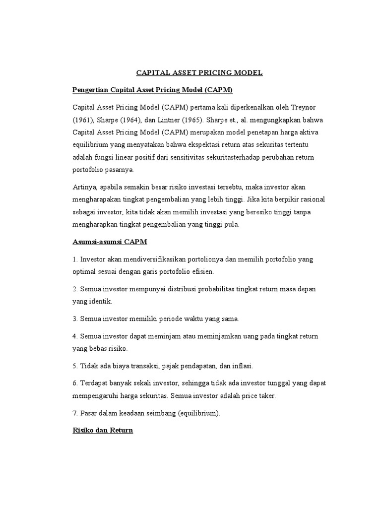 CAPM | PDF