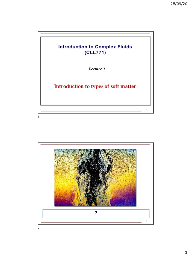 Introduction To Types of Soft Matter | PDF | Intermolecular Force | Colloid