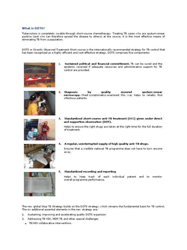 What Is DOTS | PDF | Tuberculosis | World Health Organization