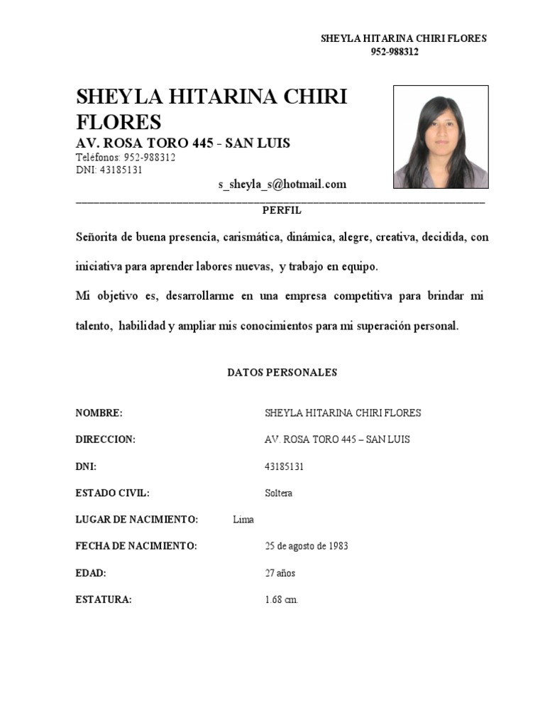 Sheyla Chiri | PDF | Adobe Dreamweaver | Edad de información