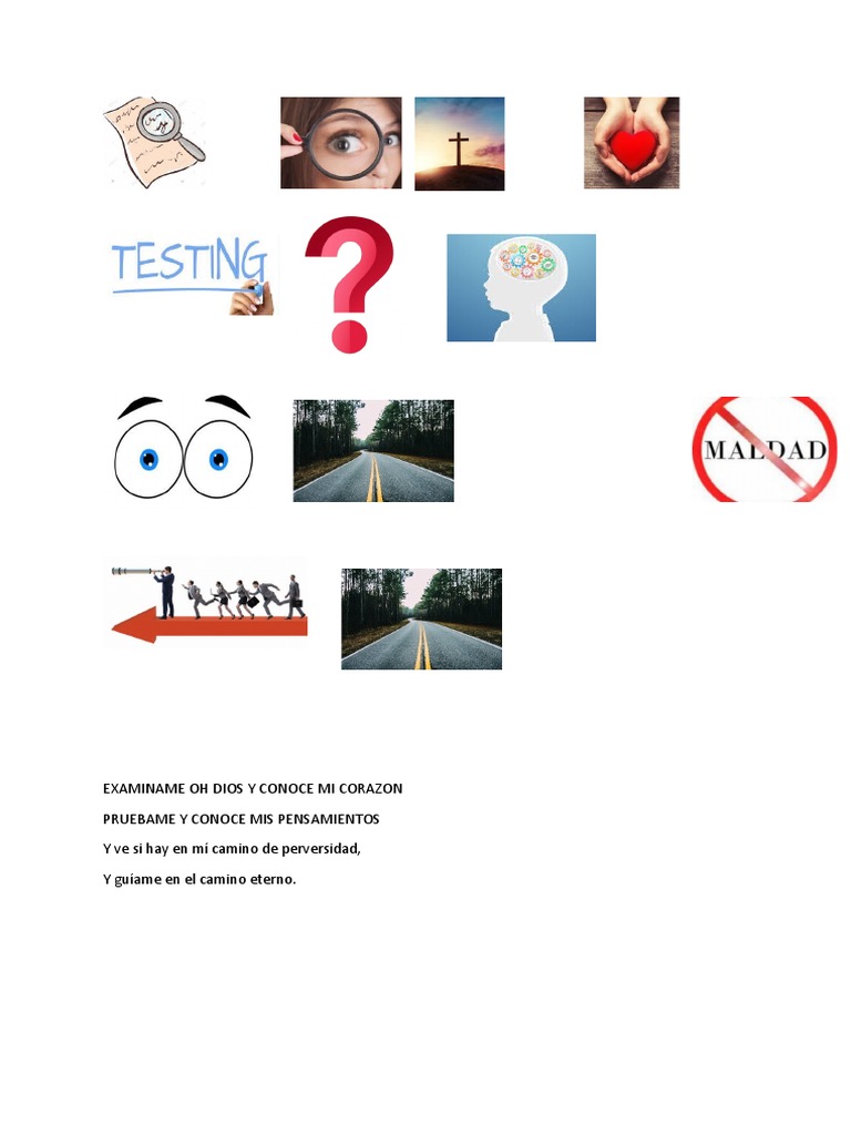 Examiname Oh Dios y Conoce Mi Corazon | PDF