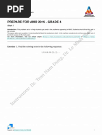 SASMO Sample Questions by Grade | PDF | Mathematics | Statistics