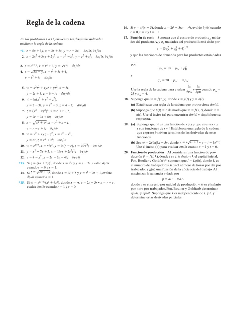 Regla de La Cadena | PDF | Enseñanza de matemática | Business