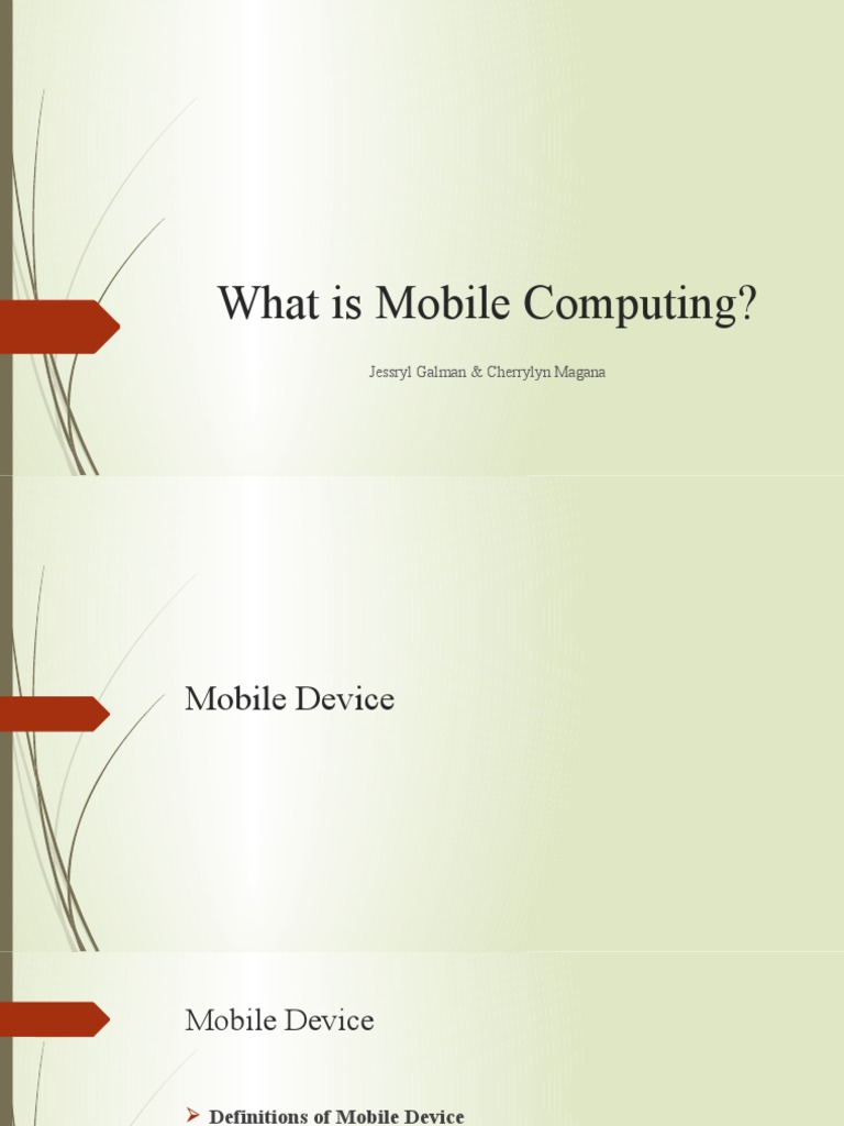 What Is Mobile Computing With Videos in Every Topic2 | PDF | Mobile ...