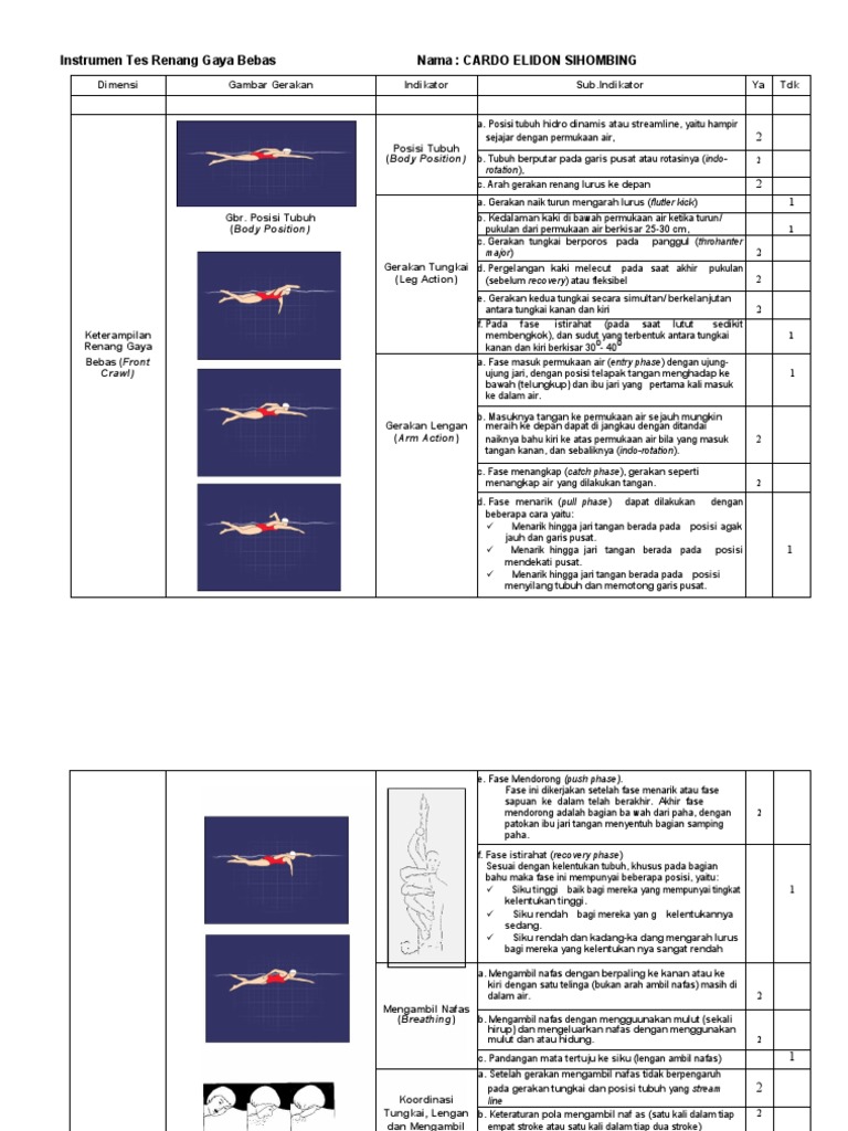 Penilaian Renang | PDF