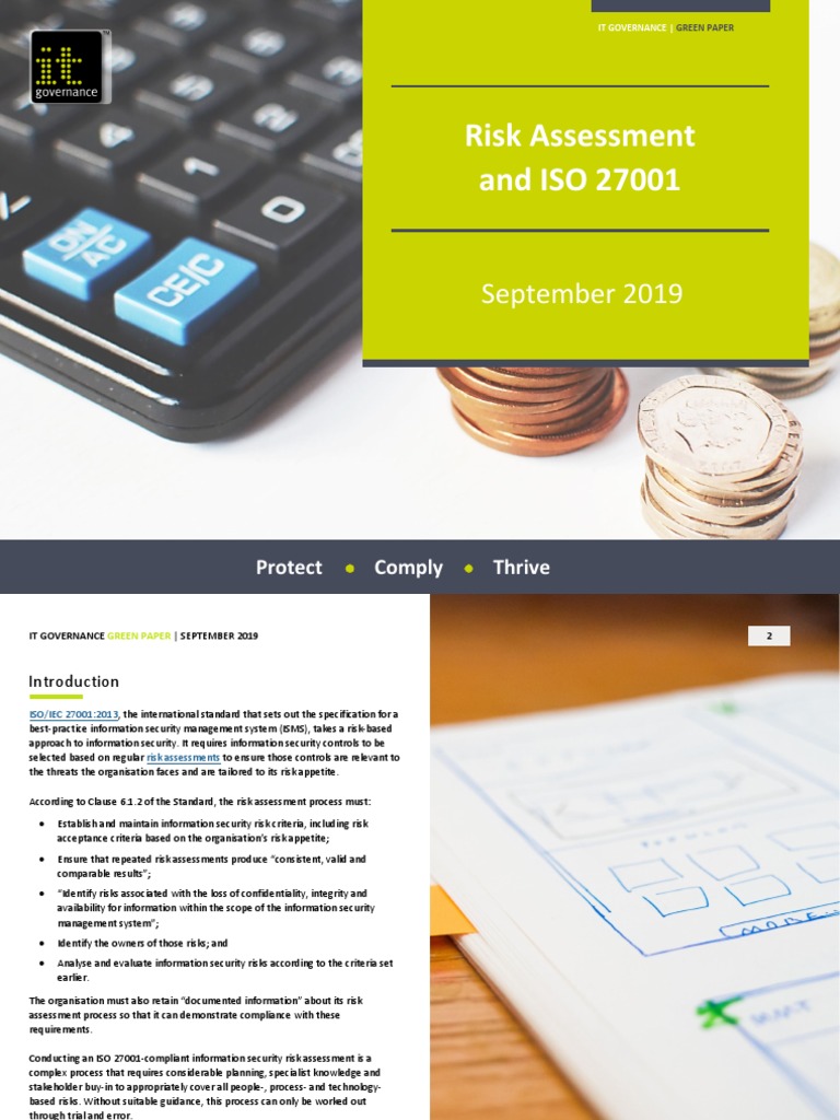 Risk Assessment and ISO 27001: September 2019 | PDF | Information ...
