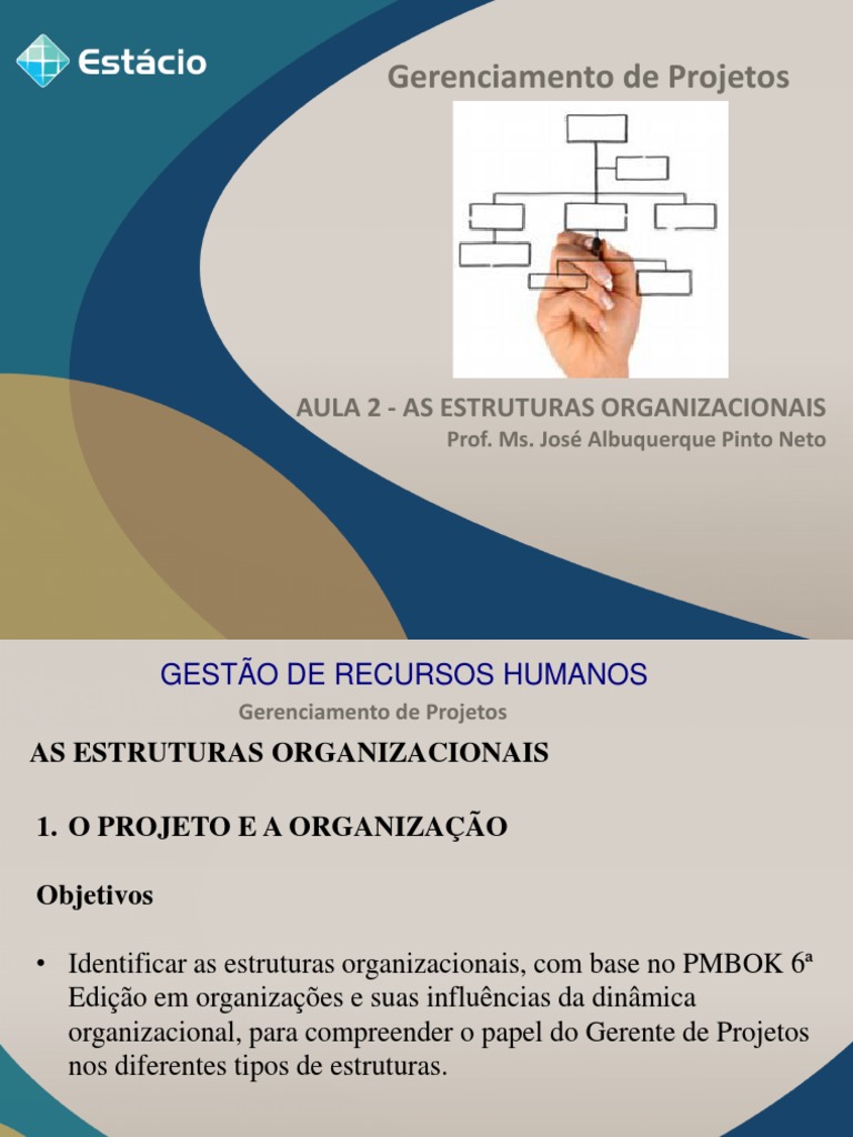 Aula 2 - As Estruturas Organizacionais | PDF | Gestão de projetos ...