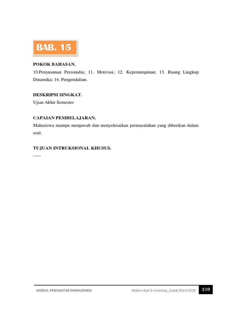 Bab 15 - UAS Pengamen | PDF | Karier & Perkembangan | Seni