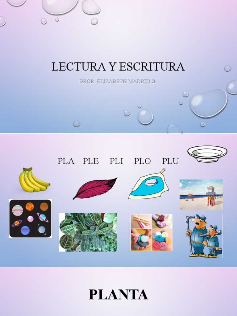 Lectura y Escritura Pla Ple Pli Plo Plu | PDF