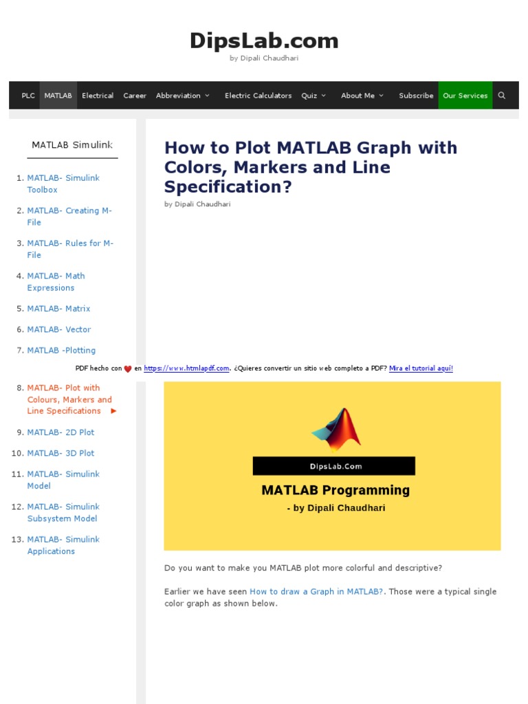 Dipslab - Com - Plot-Matlab-Graph-Colors-Markers-Line-Specification ...