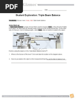 Using a Triple Beam Balance | PDF | Weighing Scale | Mass