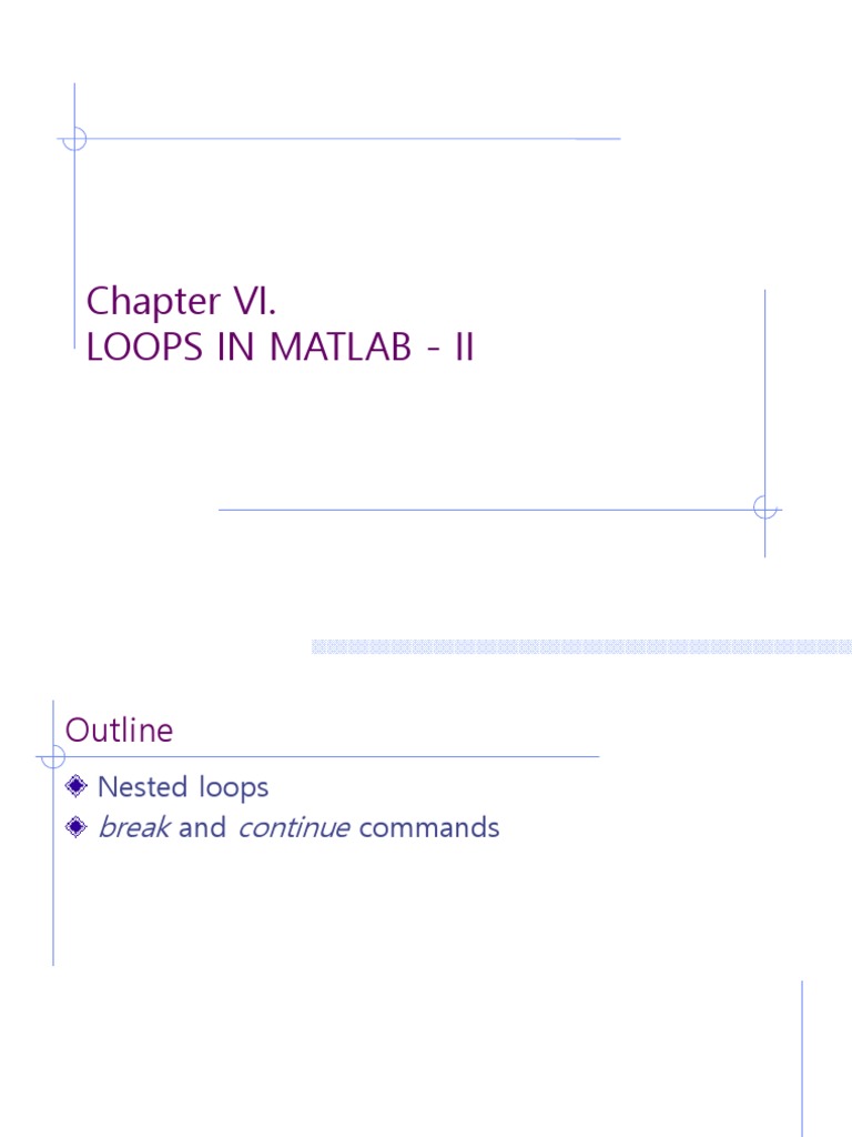 Ch6 Loops in MATLAB II | PDF | Control Flow | Computer Science