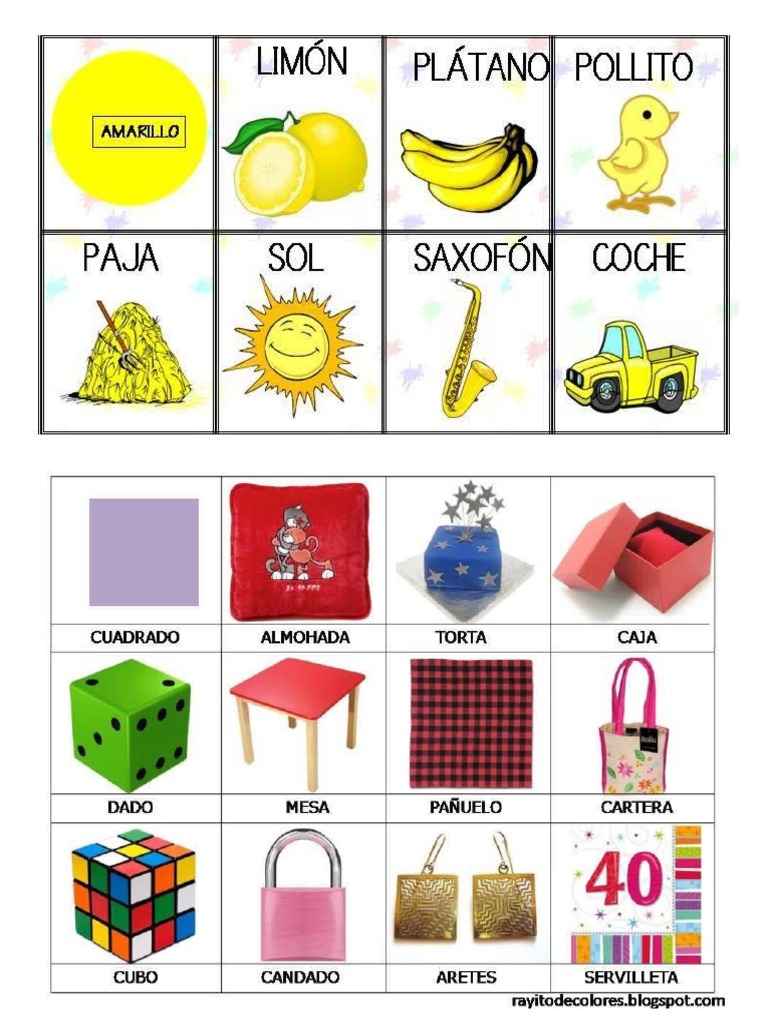 Figuras Color Amarillo, Figuras en Forma de Cuadrado | PDF