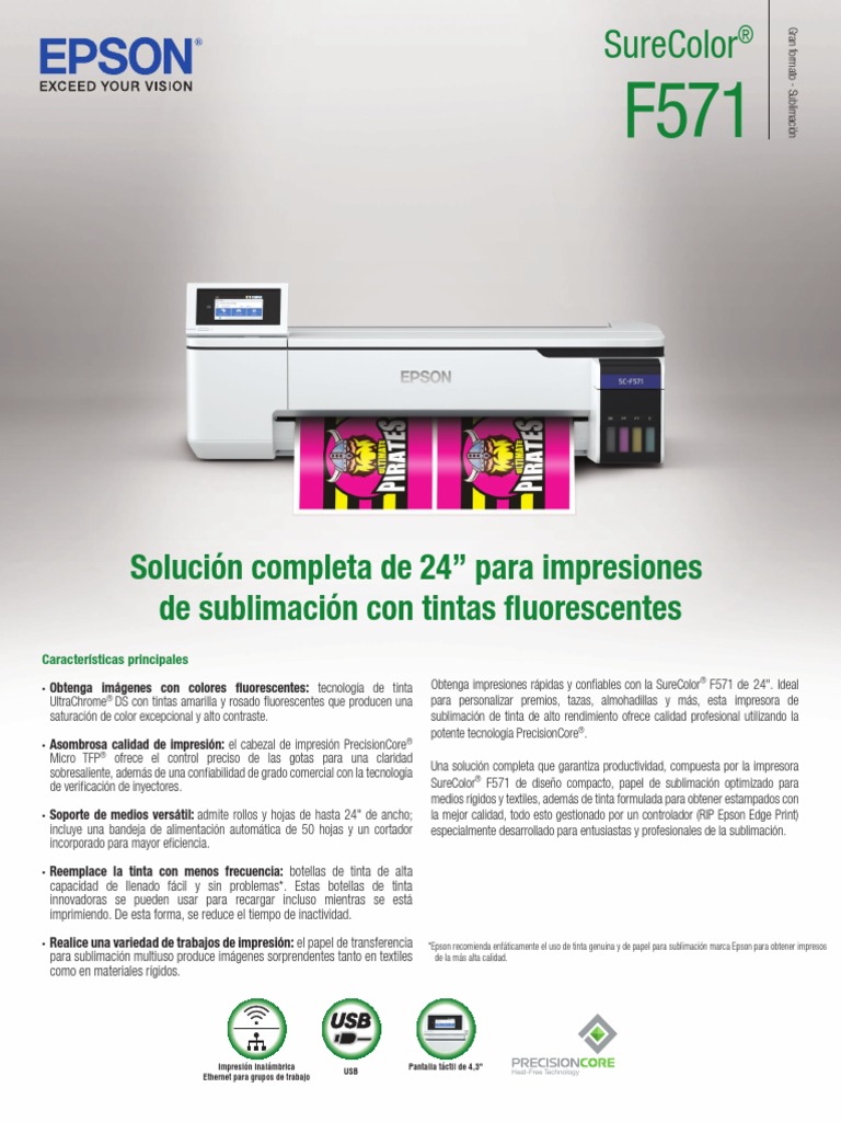 Ficha Técnica F571 | PDF | Impresora (Computación) | Tinta