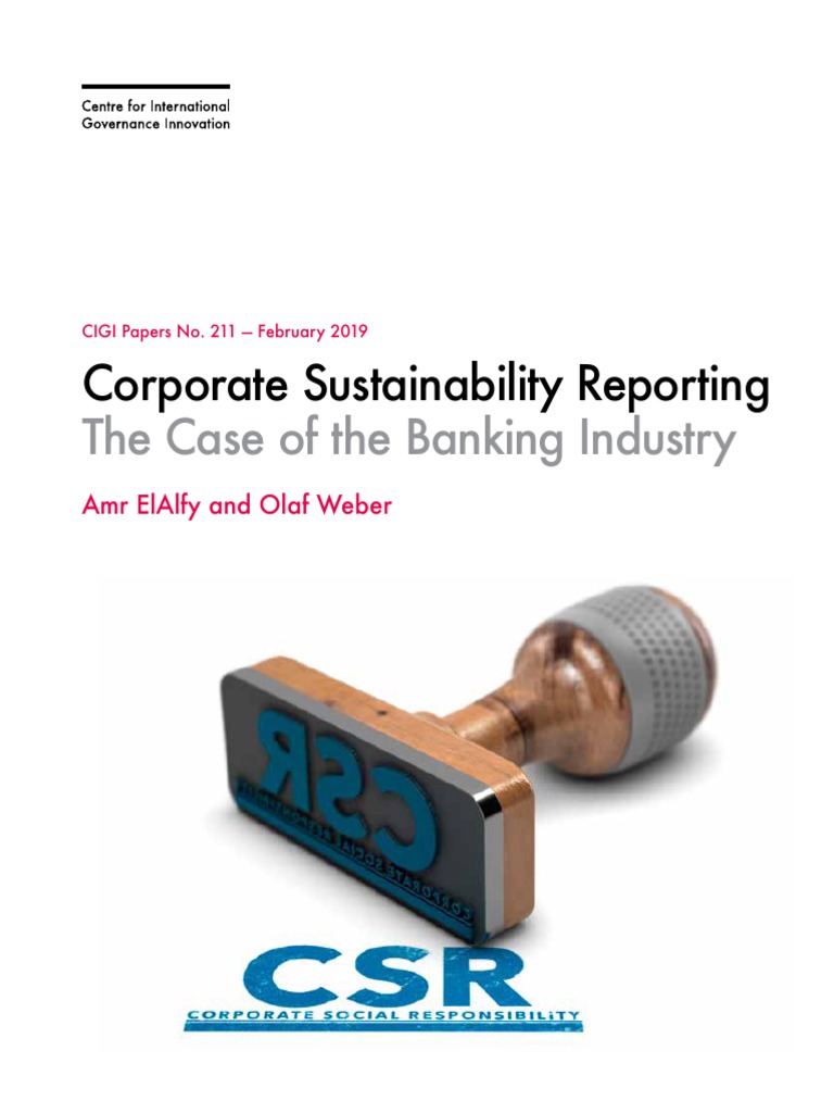 Corporate Sustainability Reporting: The Case of The Banking Industry ...